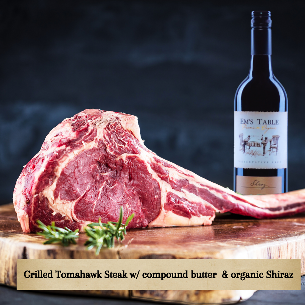 Tomahawk steak and compound butter to pair with shiraz | Sunshine Coast ...