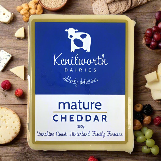 "NEW" Kenilworth Cheese - MATURE CHEDDAR 250g | Sunshine Coast Organic ...
