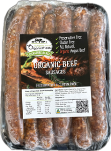 Signature Range - Organic Beef Sausages (6 pack) - Preservative Free ...